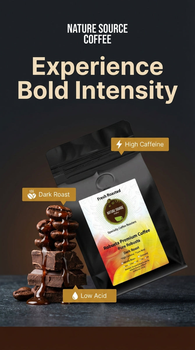 Robusta Premium Coffee | Pure Robusta | Dark Roast | High Caffeine | L ...